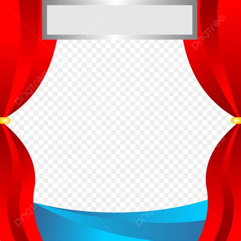 Twibbon Vector Hd Images Twibbon Stage Png Twibbon Stage Show Red And Blue Png Image For