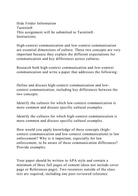 Hide Folder Informationturnitin®this Assignment Will Be Submittedocx