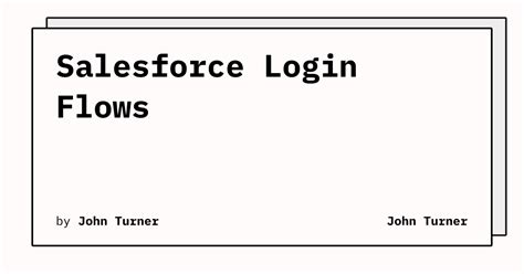 Salesforce Login Flows