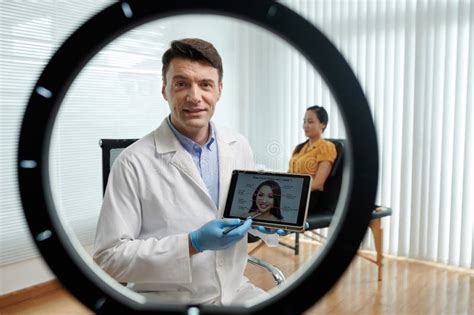 Filming Video On Face Injections Stock Image Image Of Appearance