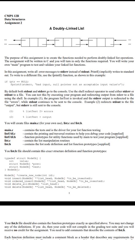 Cmps 12b Data Structures Assignment 2 A Doubly Linked