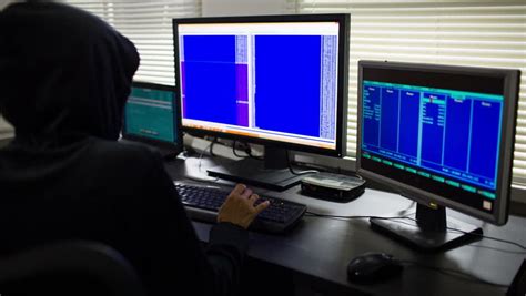 Hacker In Hood Cracking Code Stock Footage Video 100 Royalty Free