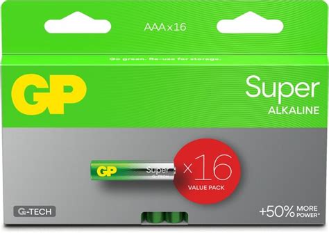 GP Batteries GP Super Alkaline AAA battery, 24A/LR03, 16-pack (16 Stk ...