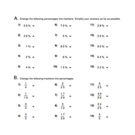 Free Business Math Worksheets