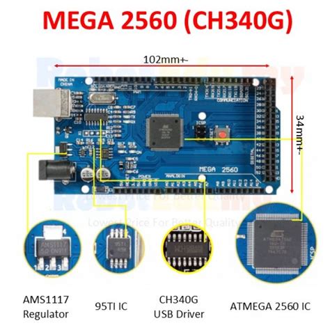 Mega 2560 Atmel Atmega2560 Ch340g Pro Mini Embed Large Uno R3 Board Arduino Compatible