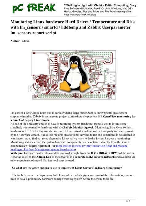 Monitoring Linux Hardware Hard Drives Temperature And Disk With Lm Sensors Smartd Hddtemp