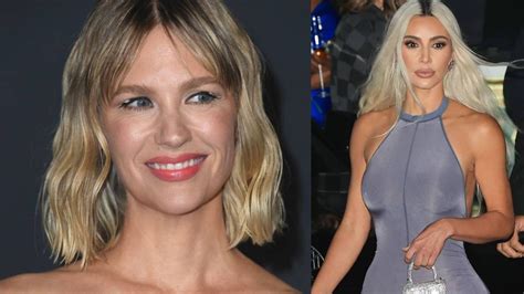 January Jones Likens Herself To Kim Kardashian In Revealing Side By