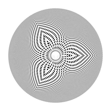 Abstract Circle Spherical Dots Pattern 3d Illusion Effect Stock Vector Illustration Of