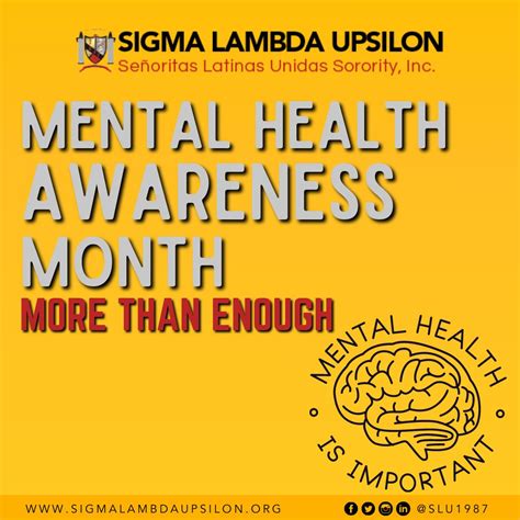 Mhaw σλυ Slu1987 Yourmentalhealthmatters Morethanenough Sigma Lambda Upsilon Sorority