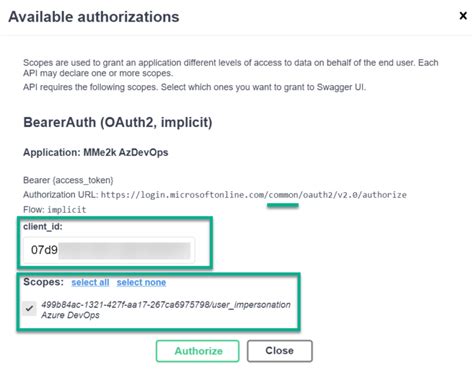 Authorize From Swagger Ui