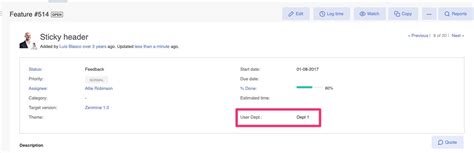 Show A User Field In The Issue Page Luis Blasco