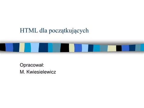 PPT HTML dla początkujących PowerPoint Presentation free download ID