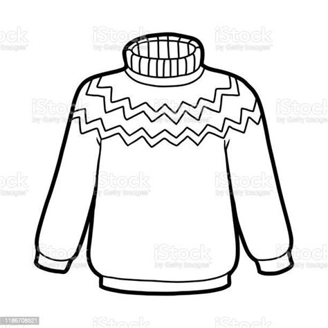 สมุดระบายสี เสื้อกันหนาว ภาพประกอบสต็อก ดาวน์โหลดรูปภาพตอนนี้ Unisex การระบายสี การวาดภาพ