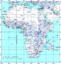 Map Of Africa With Longitude And Latitude Lines