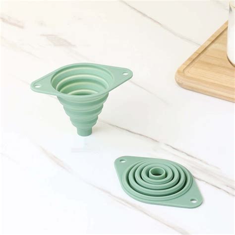Xiying Collapsible Silicone Kitchen Funnel Set With Wide And Small