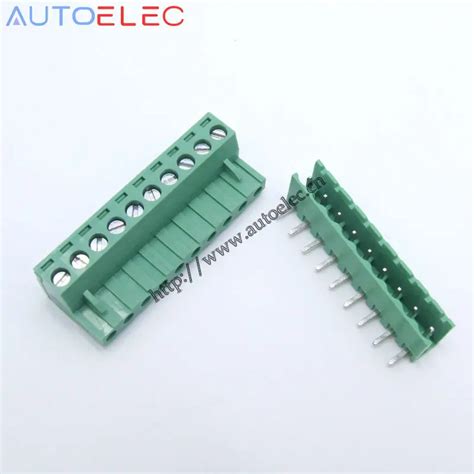 Pin Pitch Mm PCB Electrical Screw Terminal Block Connector Male And Female Right Angel Pin