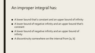 Basics Of Improper Integration PPTX