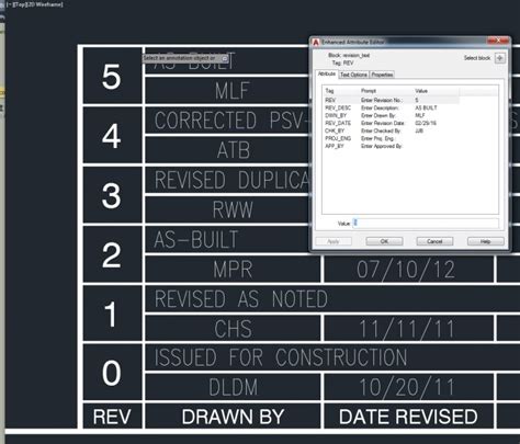 Get Latest Drawing Revision Block With Script Autolisp Visual Lisp