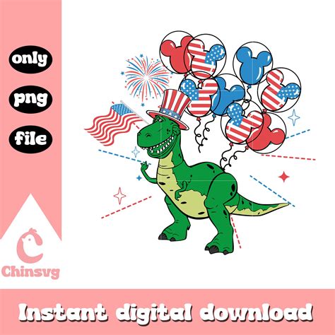 Rex Toy Story And Mickey Balloon Png America Balloon Png Chinsvg