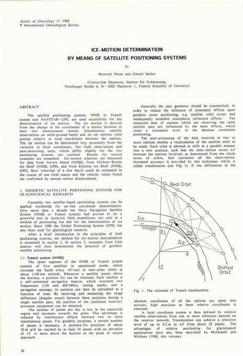 Pdf Ice Motion Determination By Means Of Satellite Positioning Systems