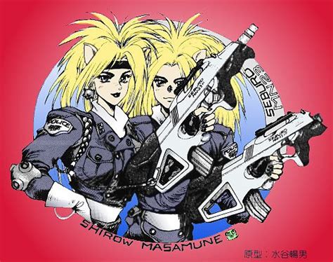 Masamune Shirow Puma Twins From New Dominion Tank Police Character Art Masamune Shirow Anime
