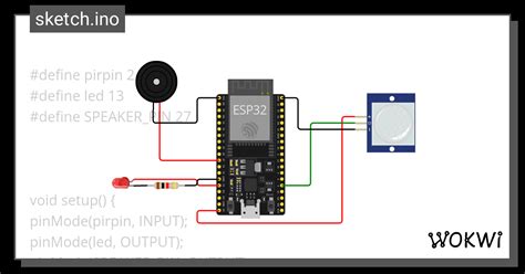 Sensor De Movimiento Alarmadavid Perezharold Niño Wokwi Esp32