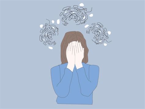 Premium Vector Mental Disorder Seeking Answers Confused Woman