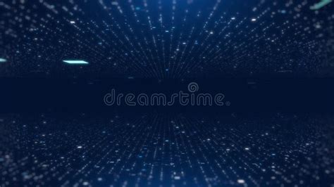 Data Center Binary Code Running Big Data For Business Dark Blue Digital Concept Stock Footage