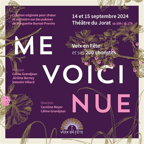 Me Voici Nue 2024 Voix En Fête