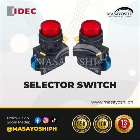 IDEC Illum LED Pushbutton Switch Mm Extended Momentary NC VAC DC Red Model YW L