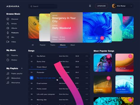 Music Platform Web Ui Kit Free Sketch Resource Sketch Elements