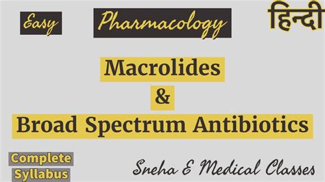 Macrolides Broad Spectrum Antibiotics Pharmacology Hindi YouTube