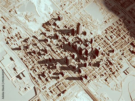 Technical Aerial Visual 3d Lidar Gis Aerial Map Satellite Scan Model Isolated Showing