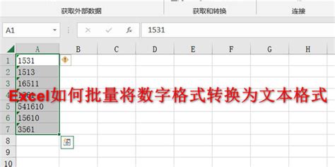 excel如何批量将数字格式转换为文本格式 360新知