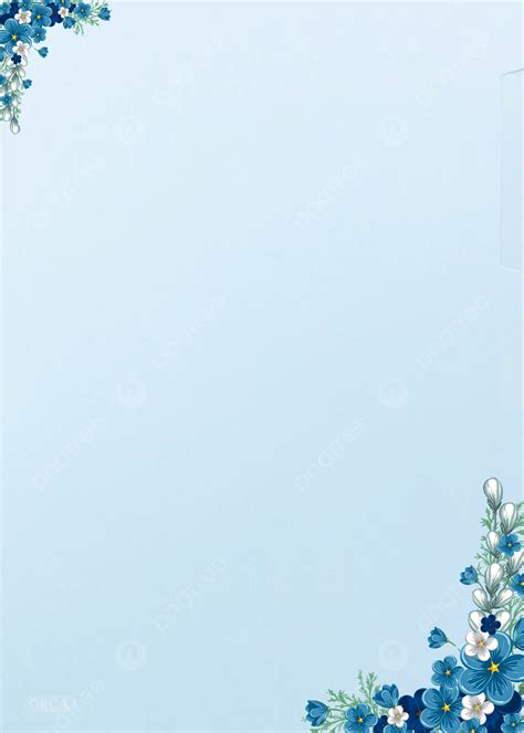 파란색 꽃 테두리가 있는 파스텔 배경 배경 화면 및 일러스트 무료 다운로드 Pngtree