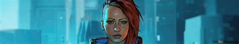 הורדת טפט משחק וידאו Cyberpunk 2077 Female Cyborg V Fanart 4k
