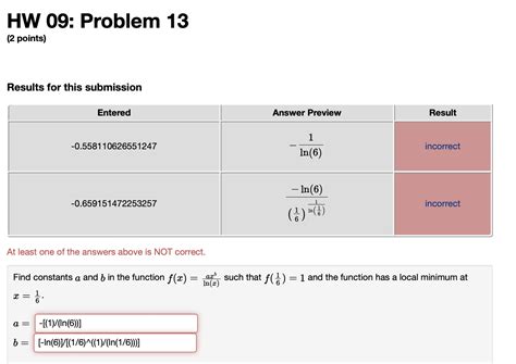 Solved HW Problem Points Results For This Chegg Com