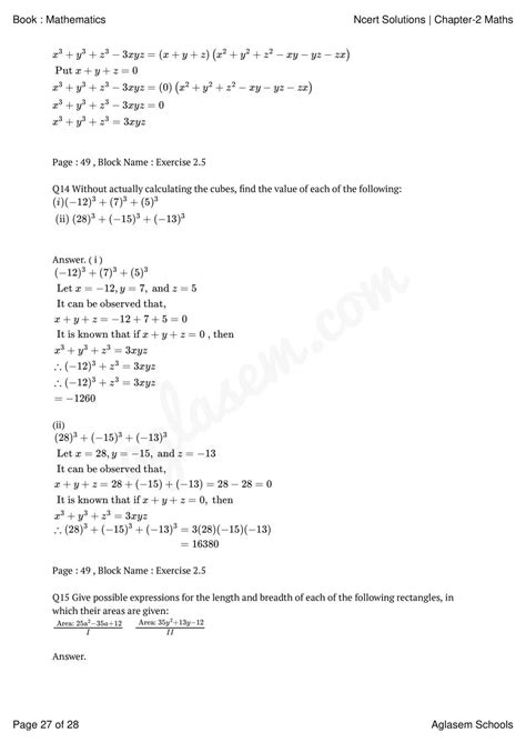 Ncert Solutions 2025 Class 9 Maths Chapter 2 Polynomials Question Answer Pdf Aglasem
