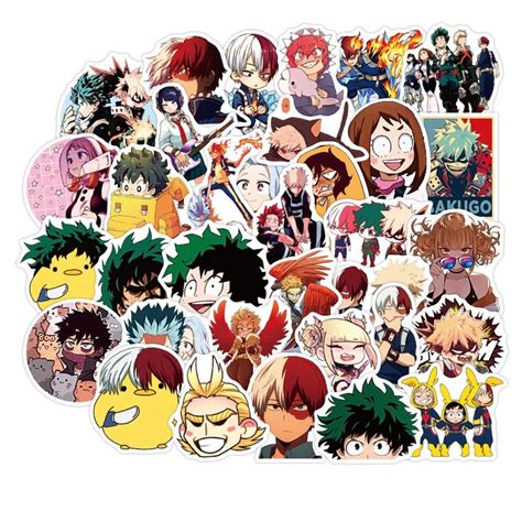 [t] My Hero Academia Stickers 100pcs Set Japanese Anime Waterproof