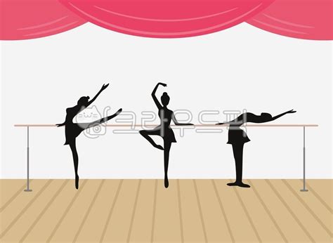발레 발레리나 무대 연습 학원 사진이미지일러스트캘리그라피 디자인더함작가