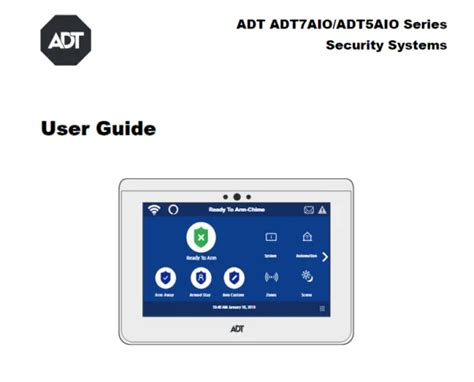 Adt Command Smart Security Panel User Manual Zions Security Alarms