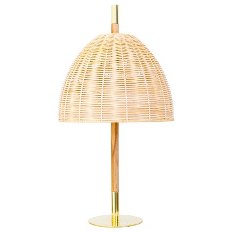 French Rattan Table Lamp At 1stdibs