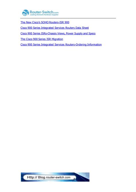 Cisco Isr 900 Series Highlights Platform Specs Licenses Transition Guide Docx Computer