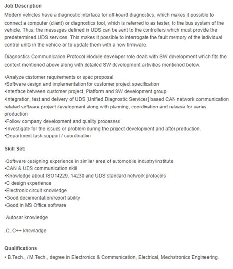 Another Opening At Bosch Refer To The Jd Attached Below Prayag Dubey