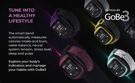 Amazon.com: HEALBE GoBe3 Smart Band - Automatic Calorie Intake and Burn ...