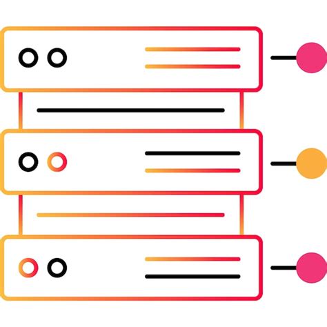 premium vector server outline icon data storage cloud computer