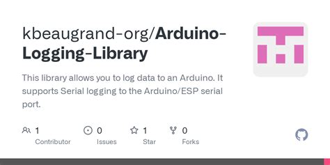 GitHub Kbeaugrand Org Arduino Logging Library This Library Allows You To Log Data To An