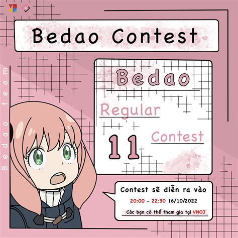 Bedao Regular Contest 11 Vnoj Vnoi Online Judge