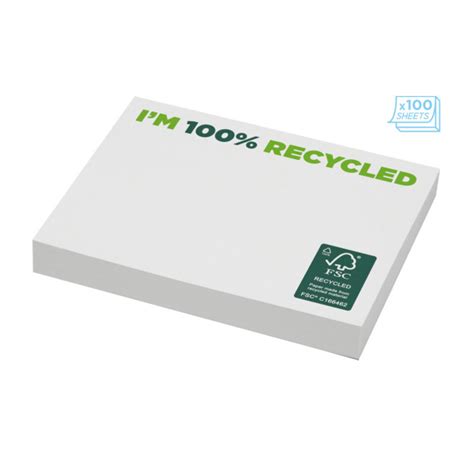 Le Bloc Notes Avec 100 Feuilles Adhésives Repositionnables En Papier Recyclé Et Fsc