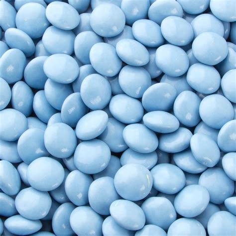 Powder Blue Chocolate Lentils Gems • Chocolate Candy Buttons And Lentils